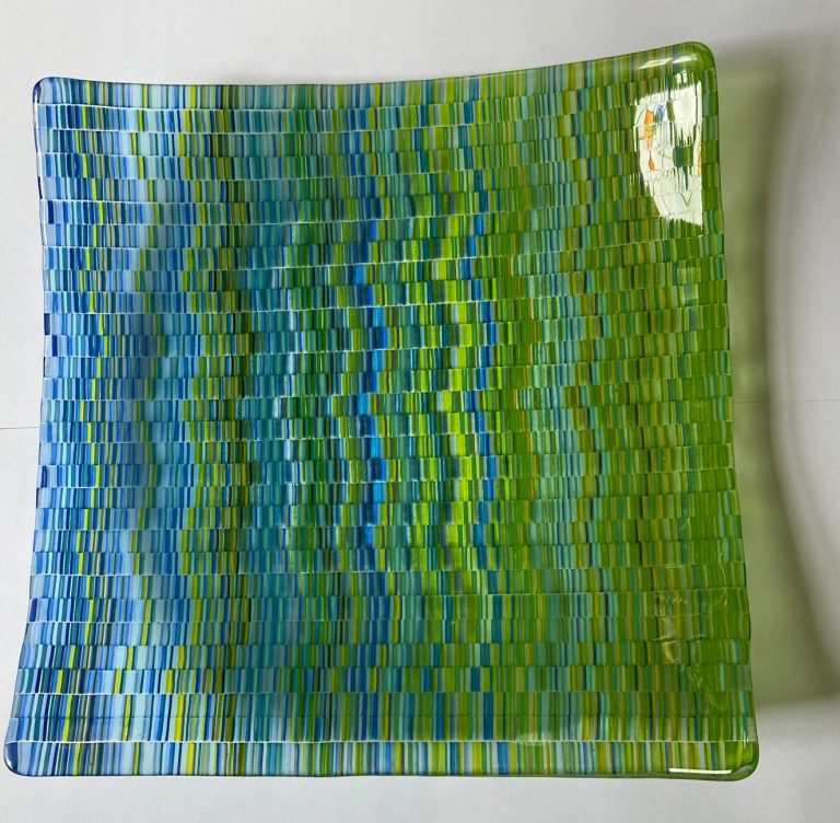 Glass tapestry platter – Suzi Brown Glass